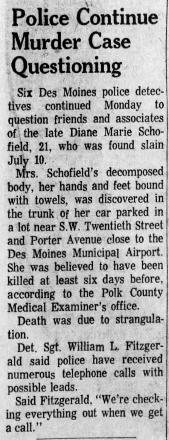 Cold Case Spotlight - Diane Schofield - Project: Cold Case