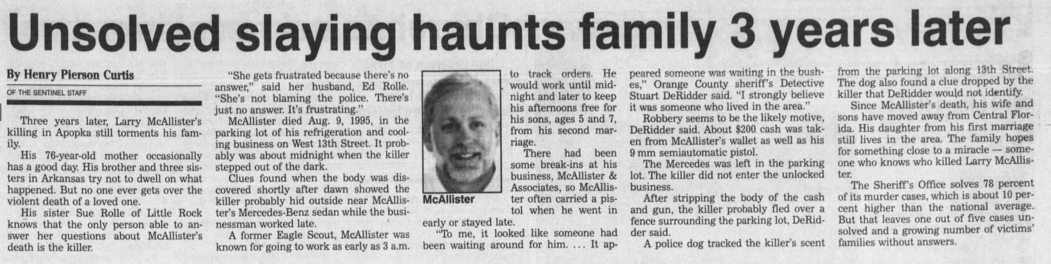 Cold Case Spotlight - Larry McAllister - Project: Cold Case