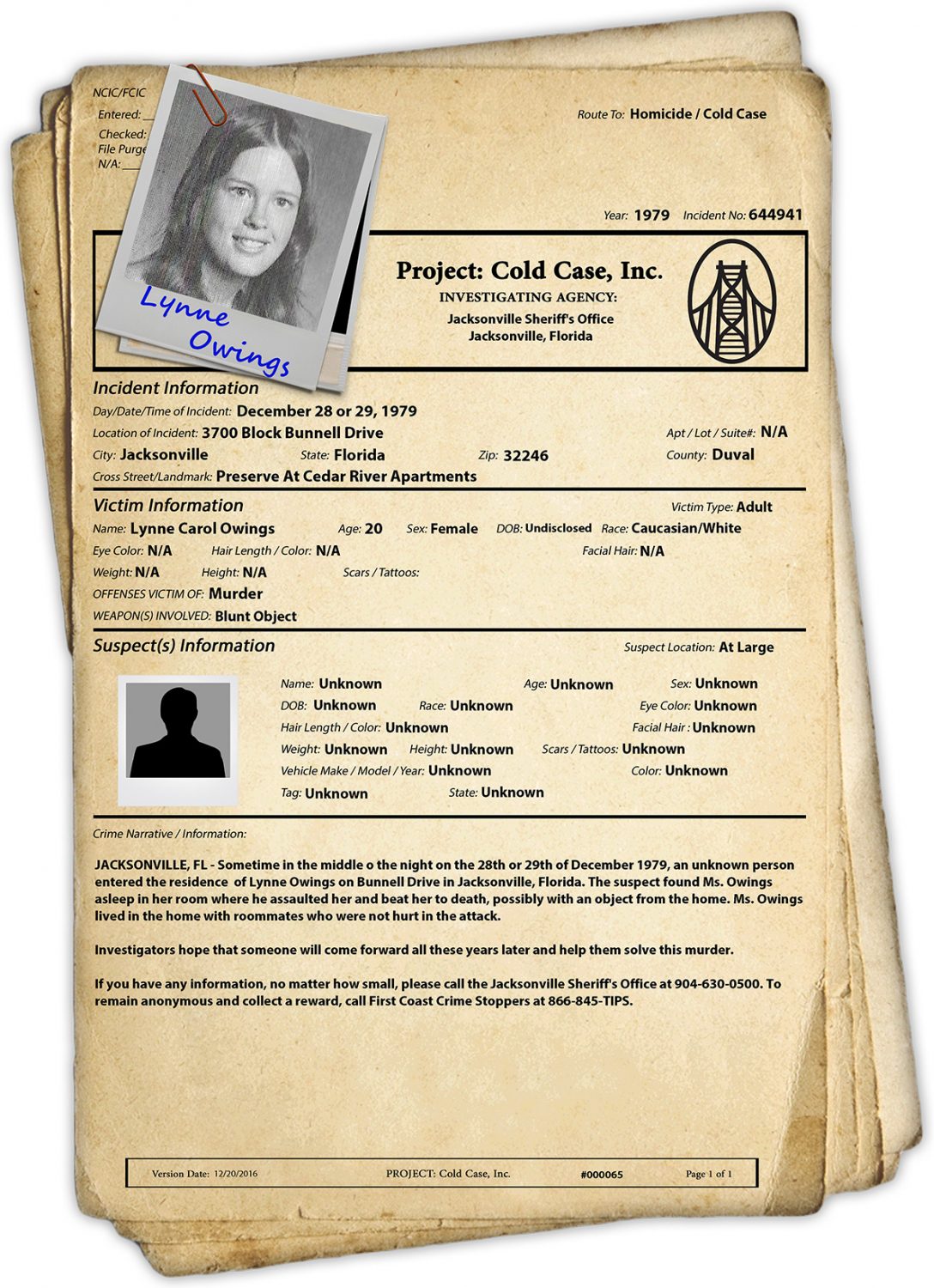 Cold Case Spotlight - Lynne Owings - Project: Cold Case