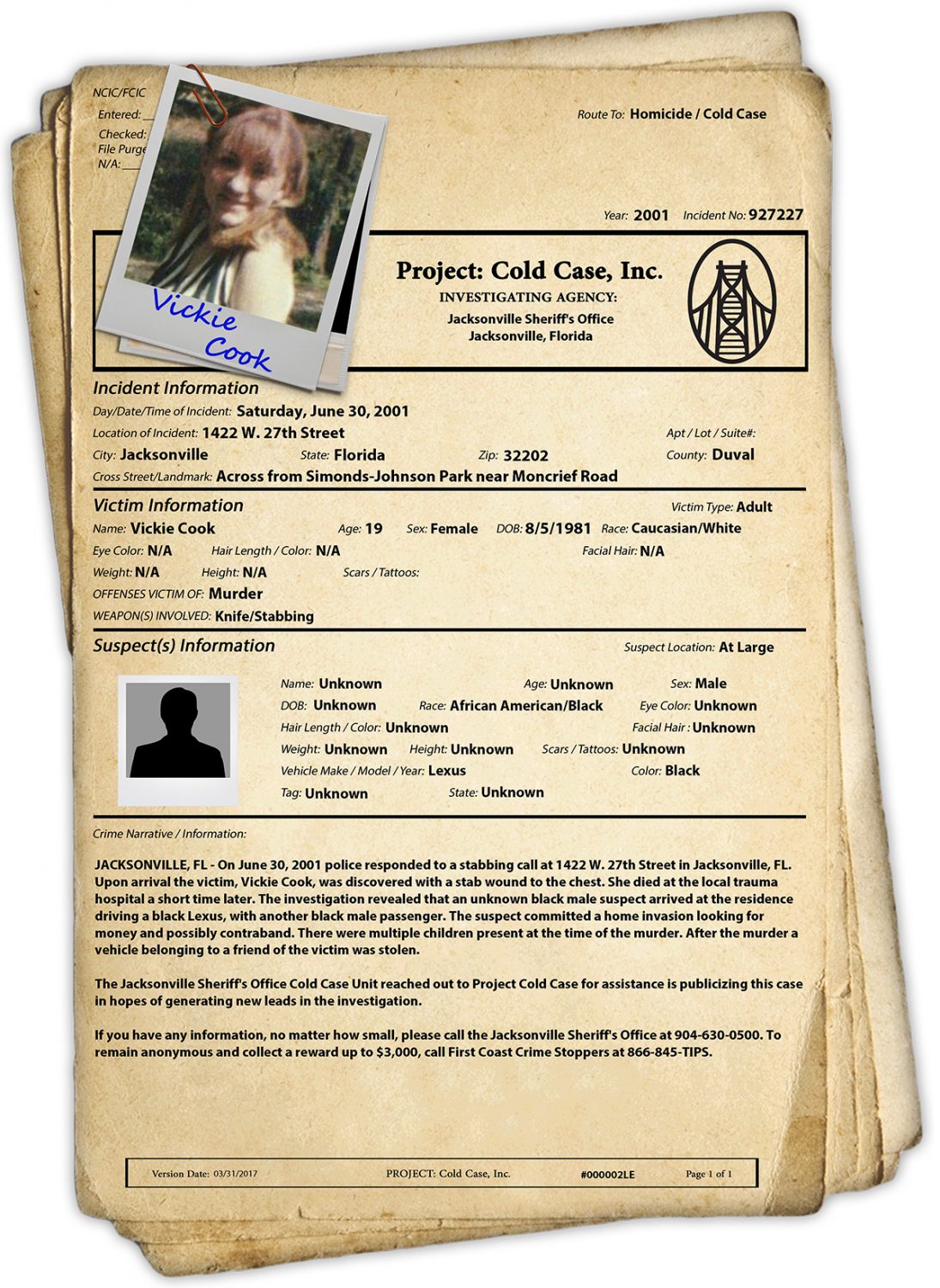 Cold Case Spotlight - Vickie Cook - Project: Cold Case