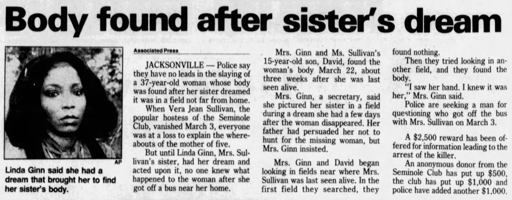 Cold Case Spotlight - Vera Sullivan - Project: Cold Case