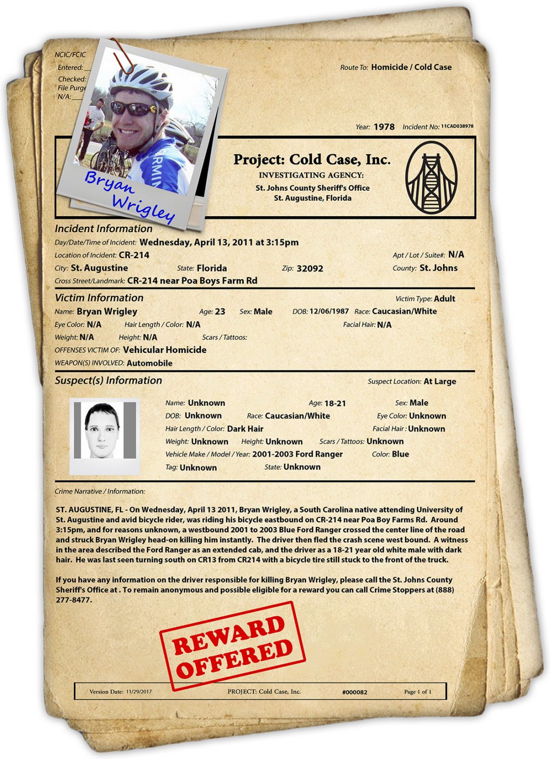Cold Case Spotlight - Bryan Wrigley - Project: Cold Case
