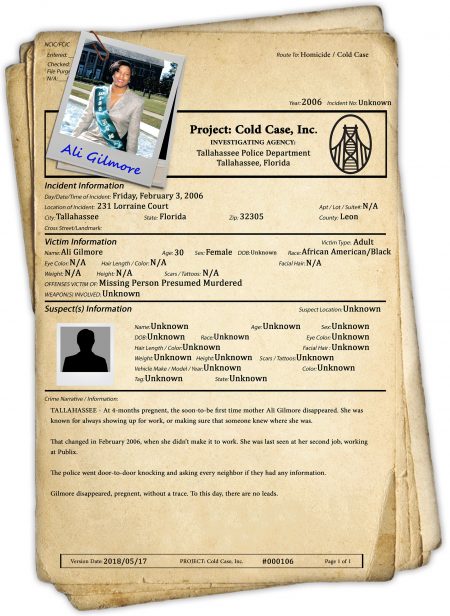 Ali Gilmore - Project: Cold Case