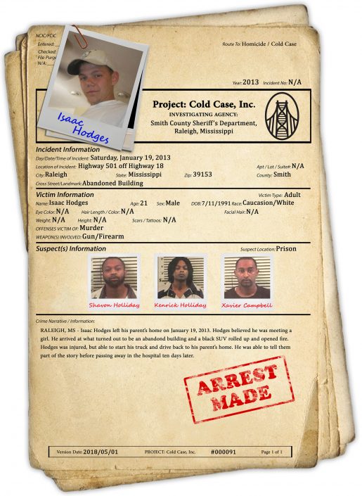 Arrests made in Isaac Hodges case - Project: Cold Case