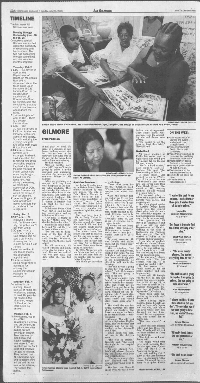 Ali Gilmore - Project: Cold Case