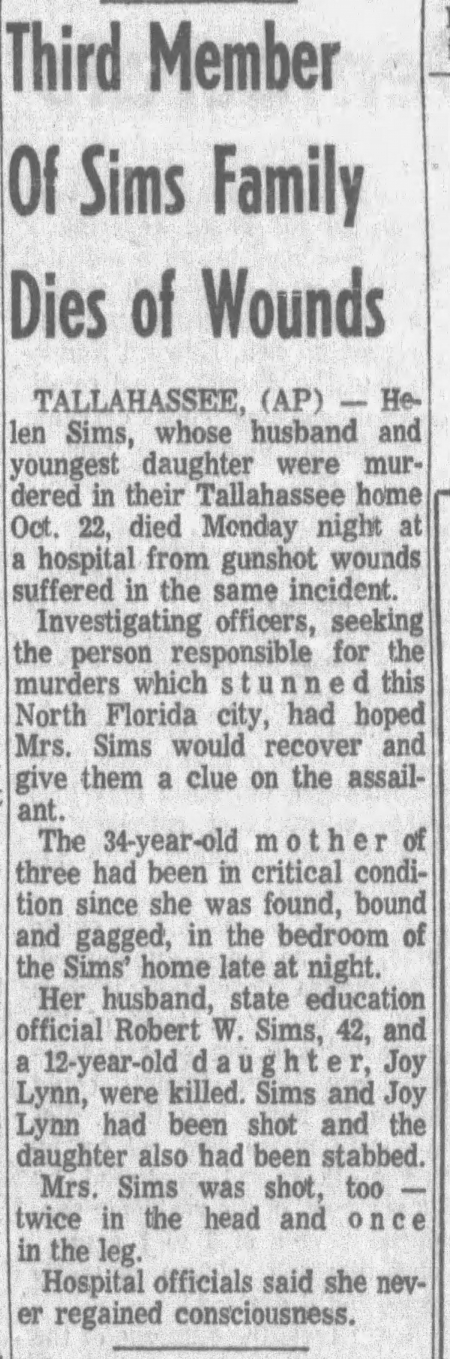 Robert, Helen, Joy Sims - Project: Cold Case