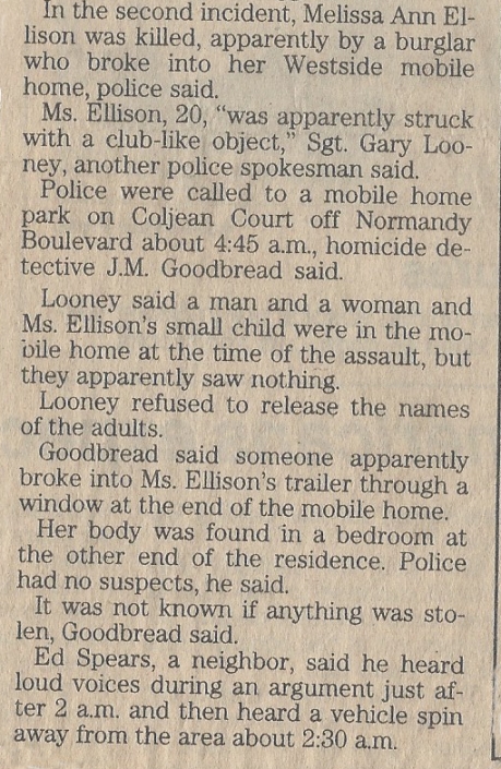 Missy Taylor Ellison - Project: Cold Case