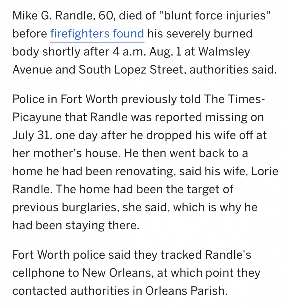 Mike Randle - Project: Cold Case