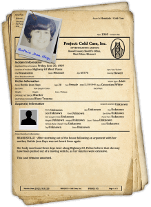 Ruthie Hays - Project: Cold Case