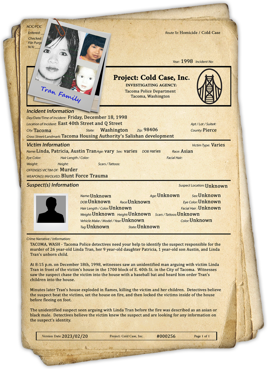 Tran Family - Project: Cold Case