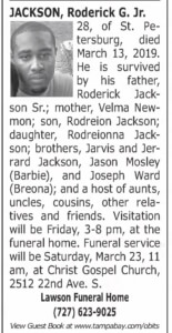 Roderick Jackson - Project: Cold Case