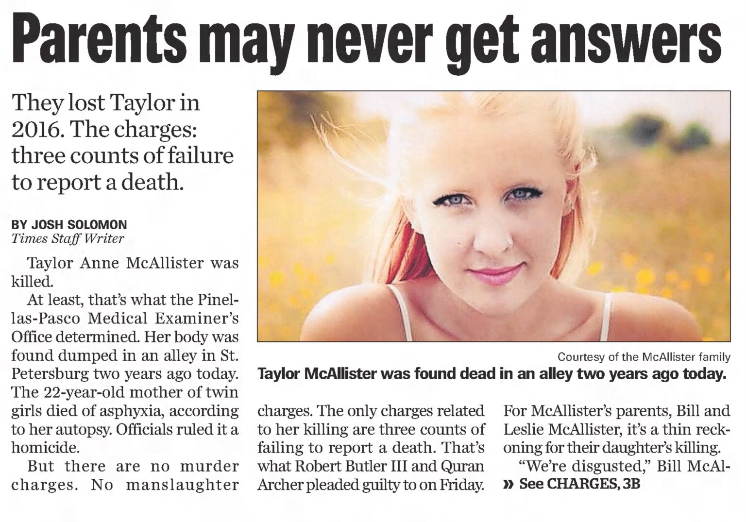 Taylor McAllister - Project: Cold Case