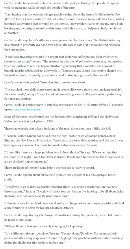 Jacob Landin - Project: Cold Case