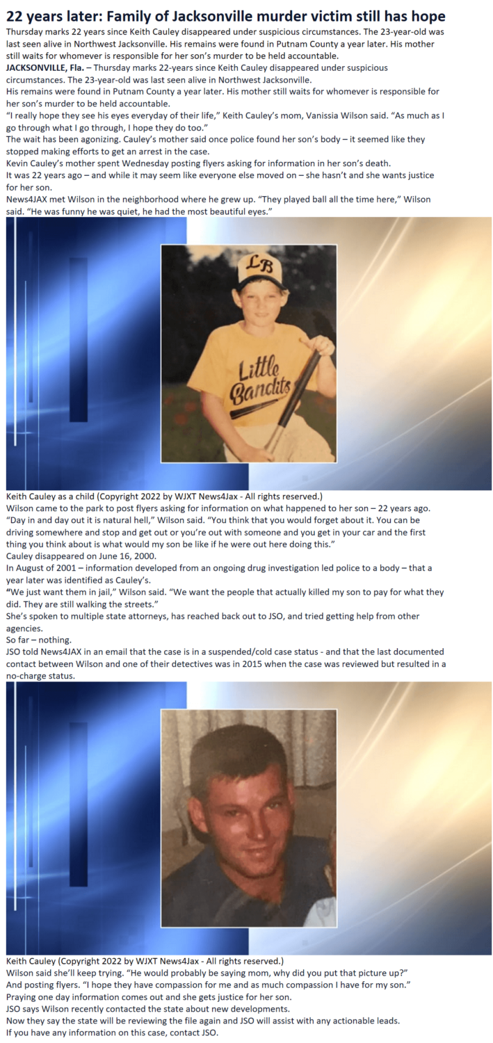 Keith Cauley - Project: Cold Case