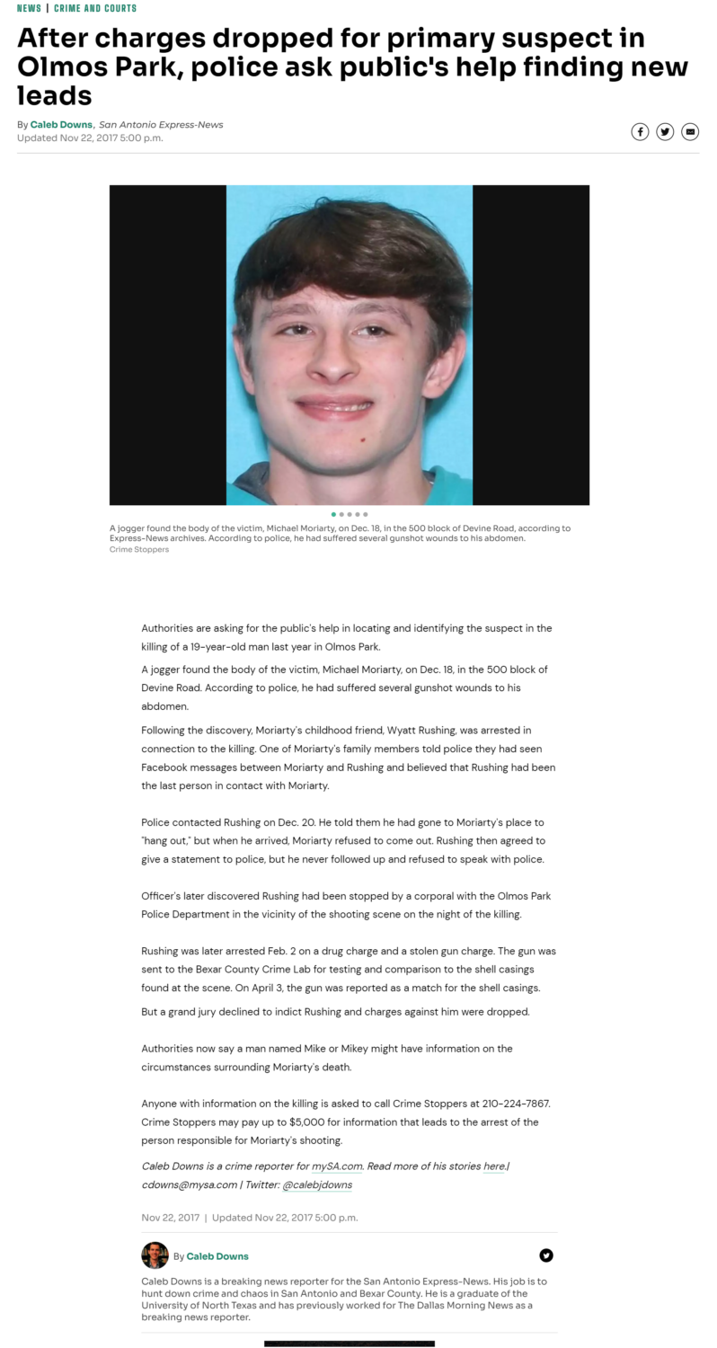 Michael Moriarty - Project: Cold Case