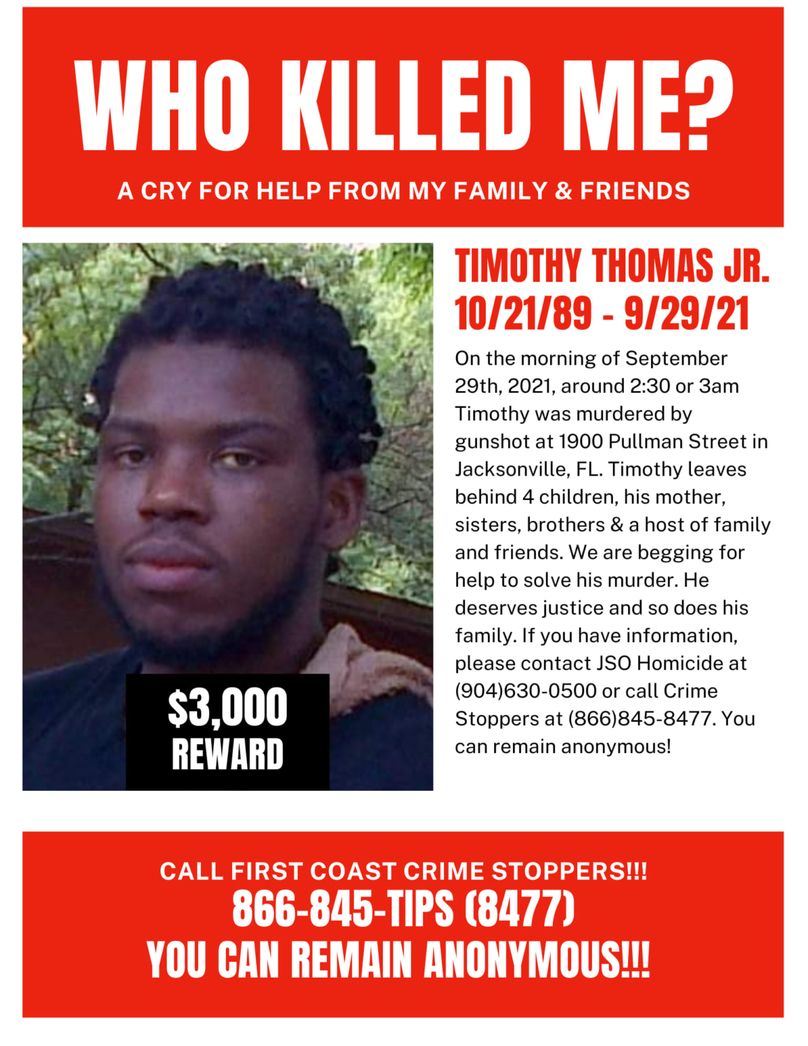 Timothy Thomas Jr - Project: Cold Case
