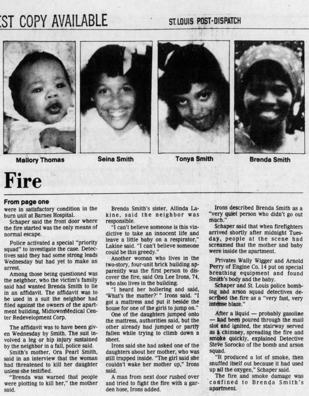 Brenda Smith and Mallory Thomas - Project: Cold Case