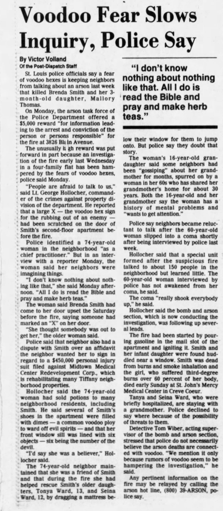 Brenda Smith and Mallory Thomas - Project: Cold Case