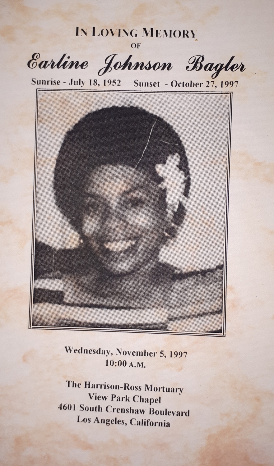 Earline Bagler - Project: Cold Case