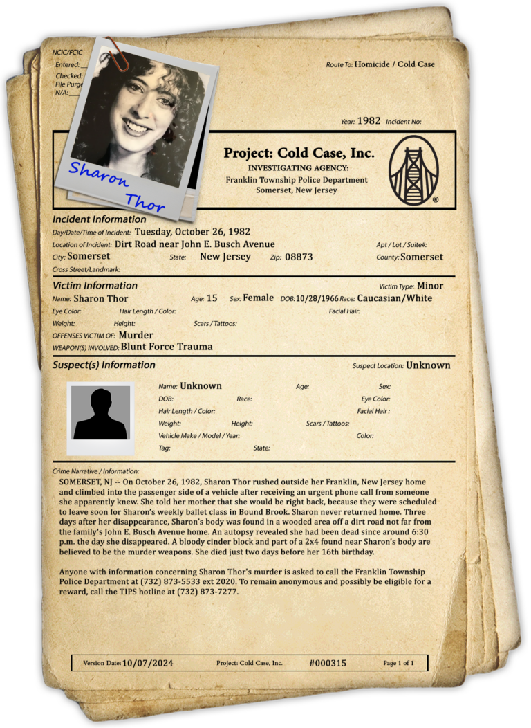 Sharon Thor - Project: Cold Case