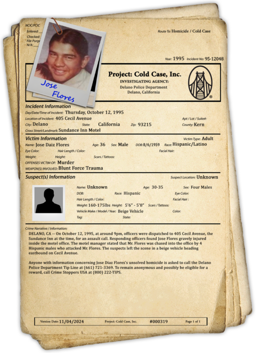 Jose Flores - Project: Cold Case