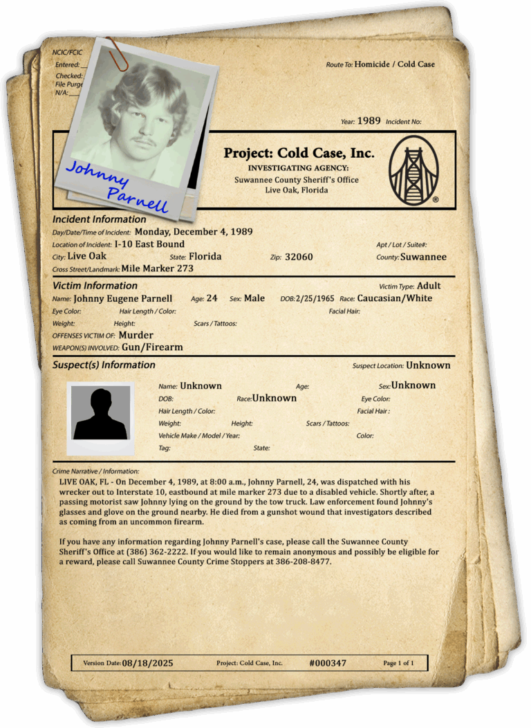 Johnny Parnell - Project: Cold Case